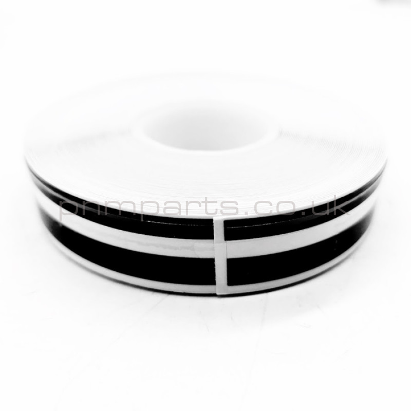 A082U4869F Black Double Pin Stripe 2mm & 4mm